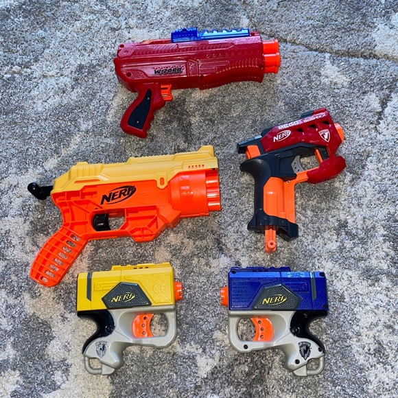 Nerf | Toys | 4 Nerf Guns Euc Plus Bonus Wizard Toy Gun | Poshmark